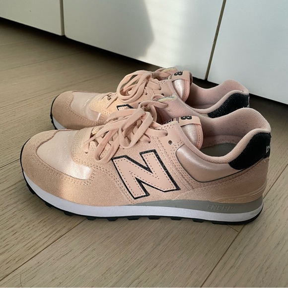 New Balance | Shoes | New Balance Suede 574 Sneakers Rose Waterblack | Poshmark
